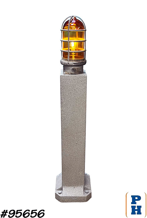 Bollard Post with Lighted Head in Exterior Lights