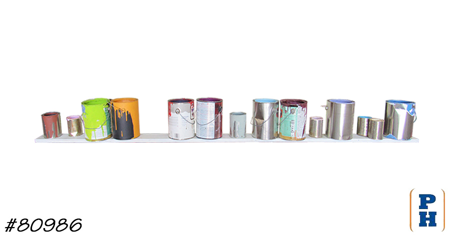 Paint Can Display in Hardware Store