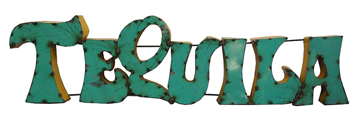 Metal Tequila Sign in Assort. Signs