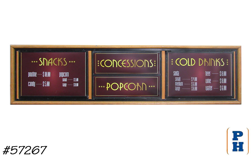 Menu Board in Theater & Concessions