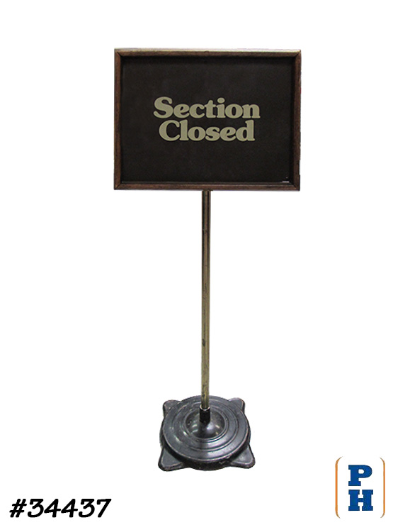 Sign Holder with Stand in Diner & Restaurant