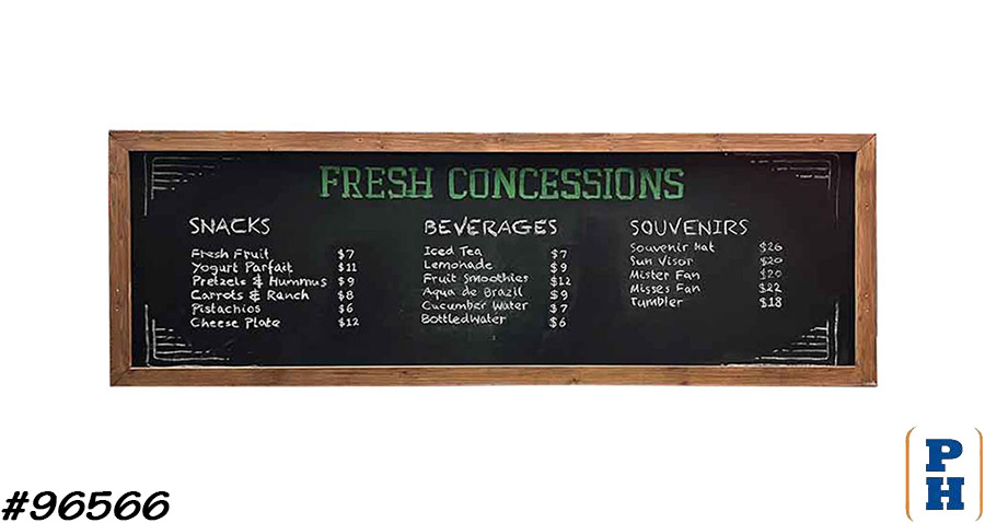 Chalkboard Menu Sign in Cleared Assorted Signs