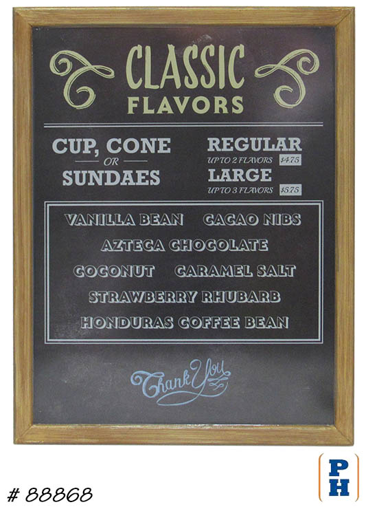 Menu Sign in Cleared Wood Signs