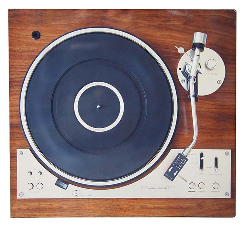Record Turntable Sign in Cleared Metal Signs