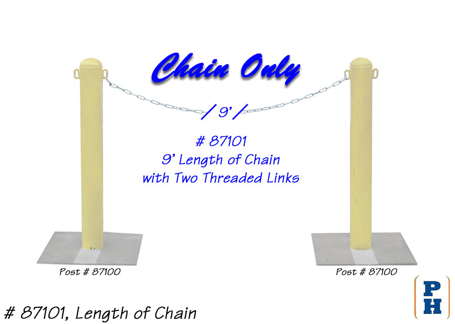 Bollard Post Chain in Parking Meters, Hydrants, Etc